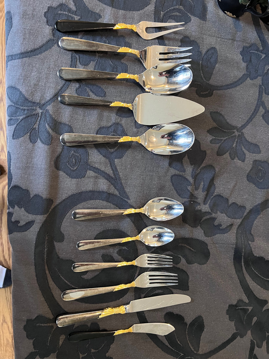 Patrick/ Yamazaki 'LINDI' Gold Stainless Steel 18/8 Flatware Lot – Sell My Stuff Canada - Canada ...