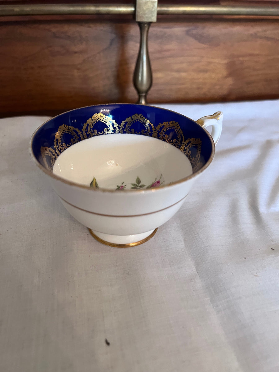 Aynsley Cobalt Blue Cabbage Rose, Lone Cup – Sell My Stuff Canada ...