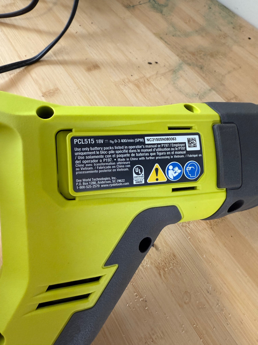 Ryobi PCL515 18V ONE+ Lithium-Ion Cordless Reciprocating Saw with Batt ...