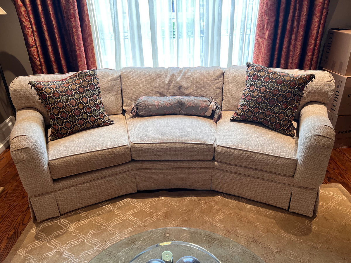 Woodmark 'A Howard Miller Company' Contemporary Curved Sofa – Sell My ...