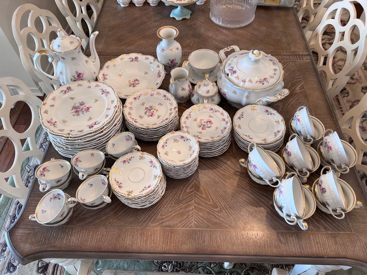 Reichenbach Fine China Made in Germany Floral & Gold Dinnerware Set ...
