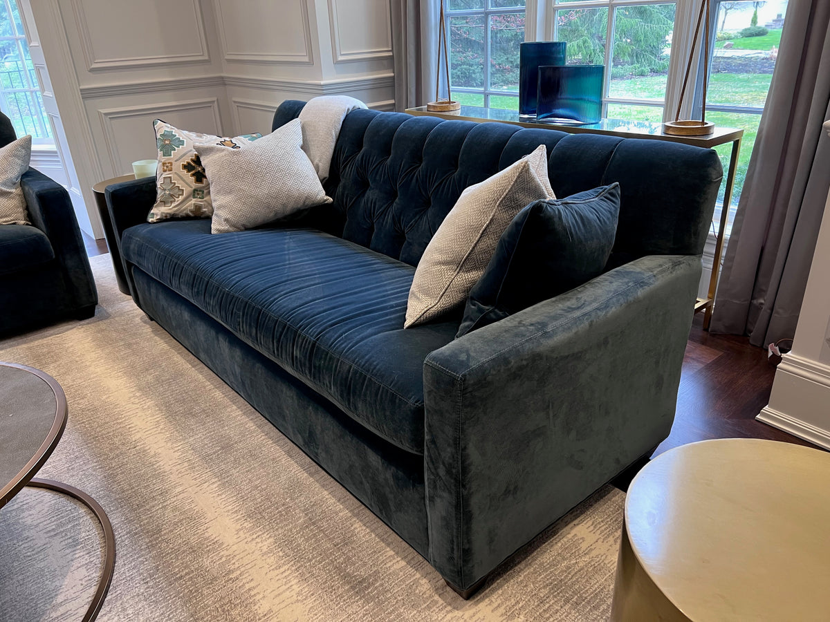 Navy Blue Velvet Sofa Canada | Cabinets Matttroy