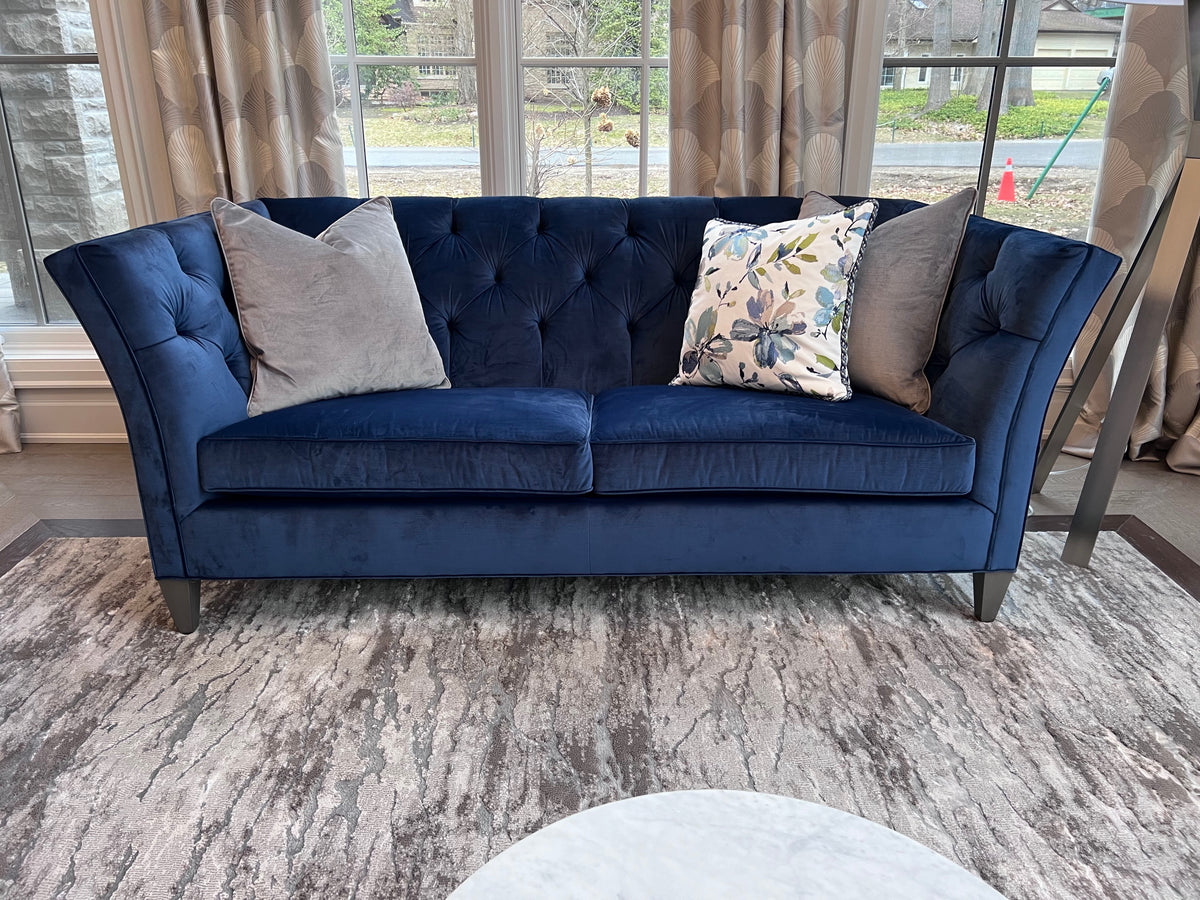 Ethan Allen Shelton Blue Tufted Sofa # 2 (*retail $4,200) – Sell My ...