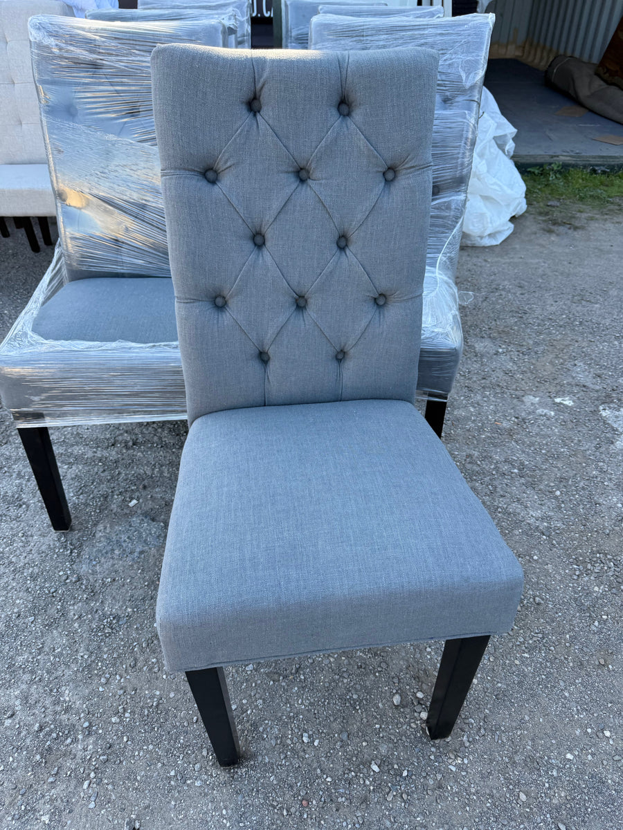 Set of 8 Dark Grey Tufted Dining Chairs – Sell My Stuff Canada - Canada ...