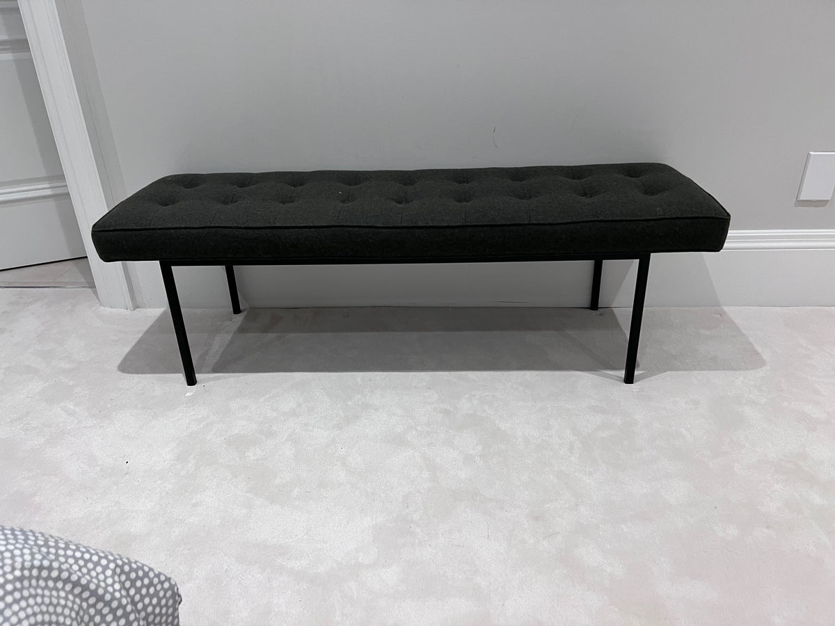 EQ3 Fabric Bank Bench in Lana Olive Green (*retail price $1,049) – Sell ...