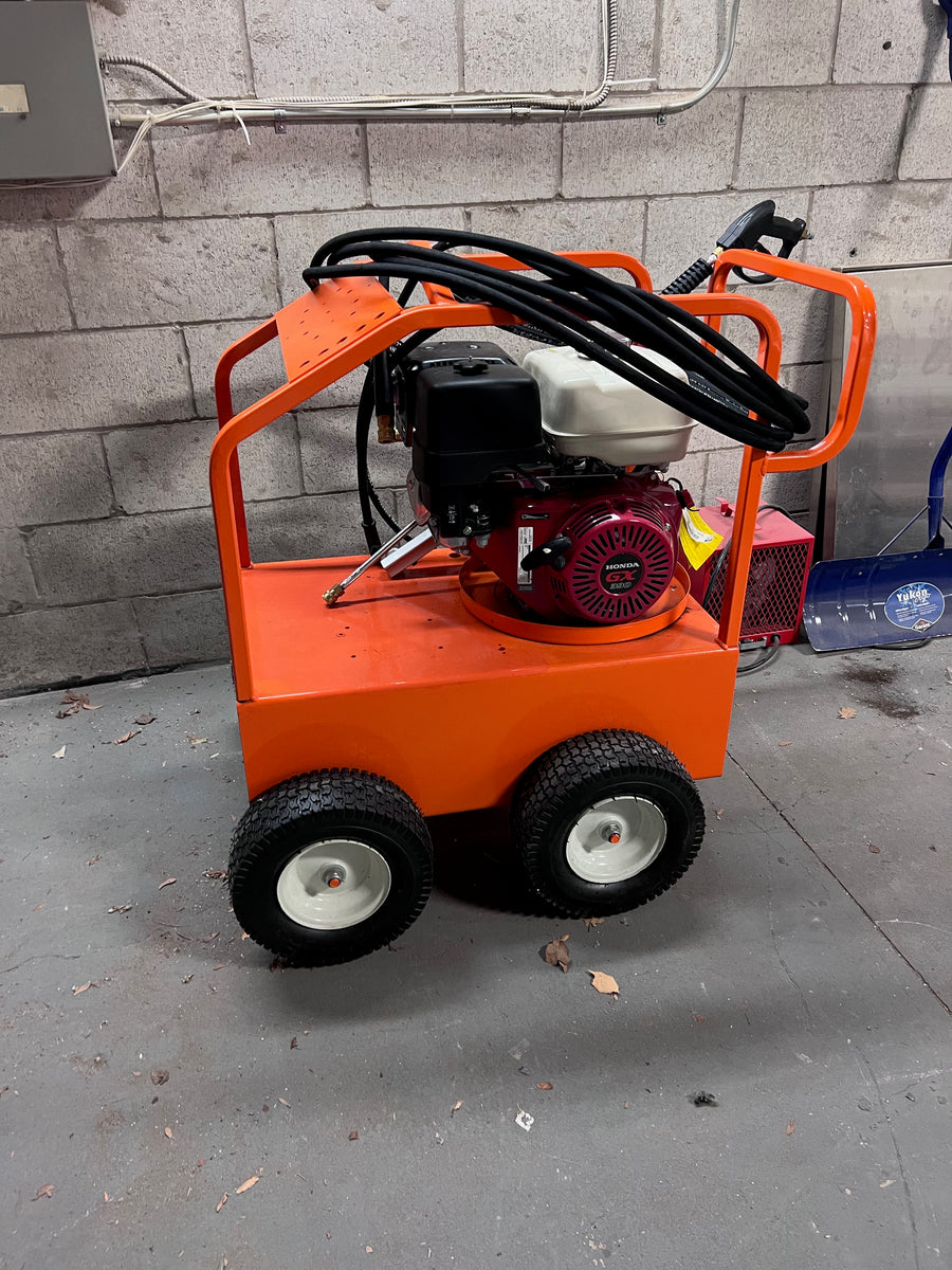 4000PSI Gas Pressure Washer with Honda GX 390 Engine (Orange Push Cart ...