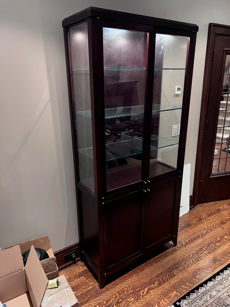 Brown Wood Custom Made Curio Cabinet w/Interior Lighting # 1 – Sell My ...