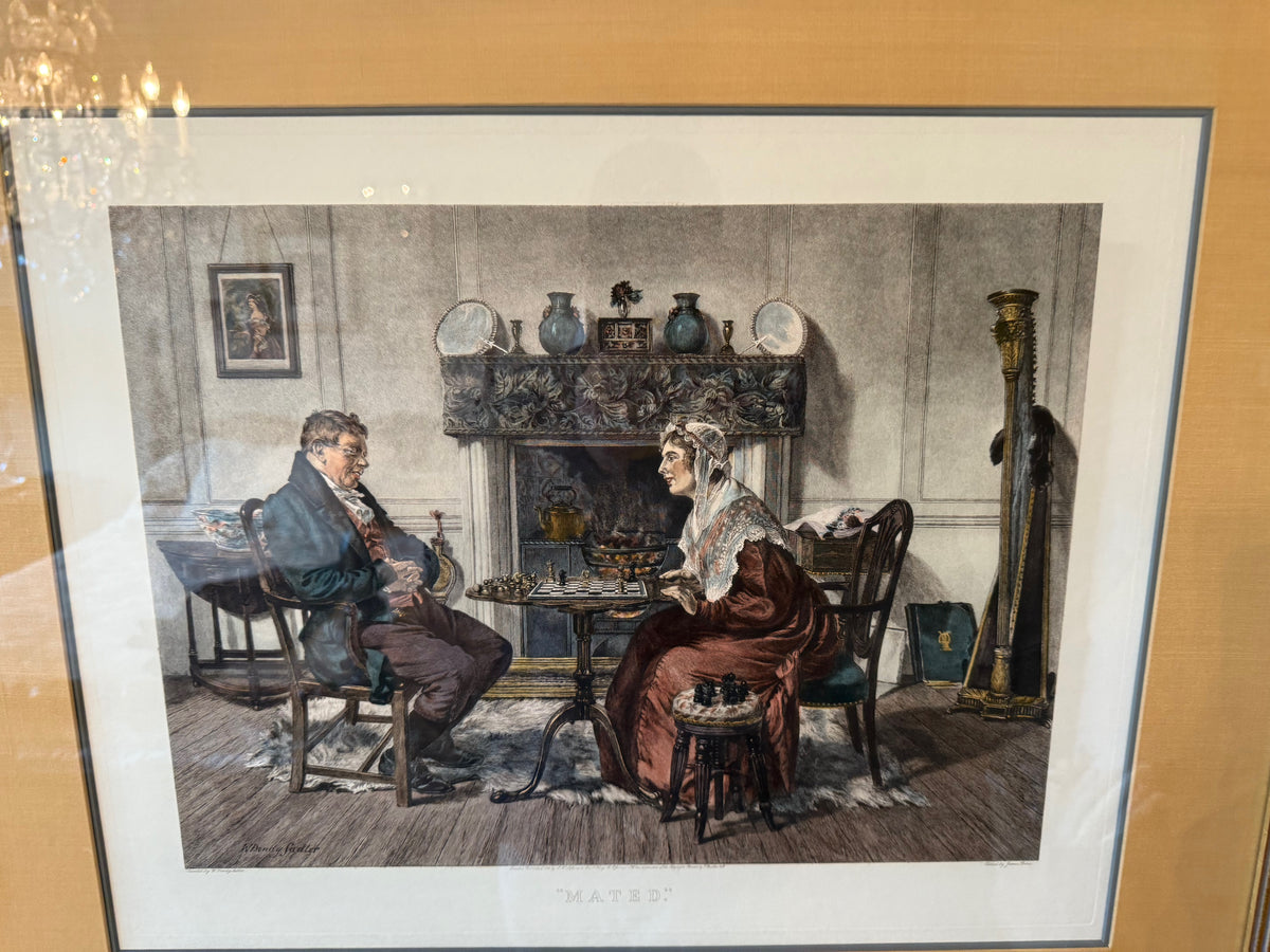 Framed Print 'Mated' of an etching by James Dobie based on a painting ...