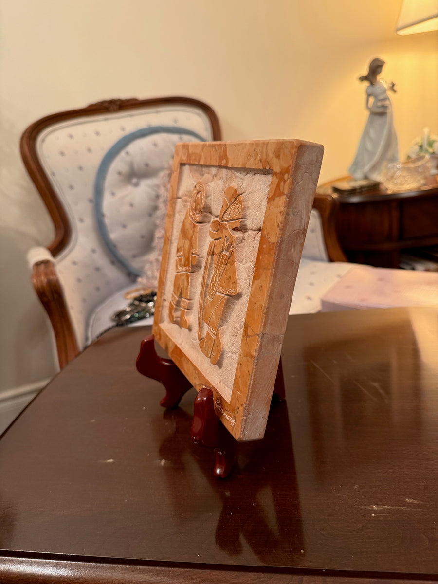 David Bernett Carved Rosa Verona Marble Plaque – Sell My Stuff Canada ...