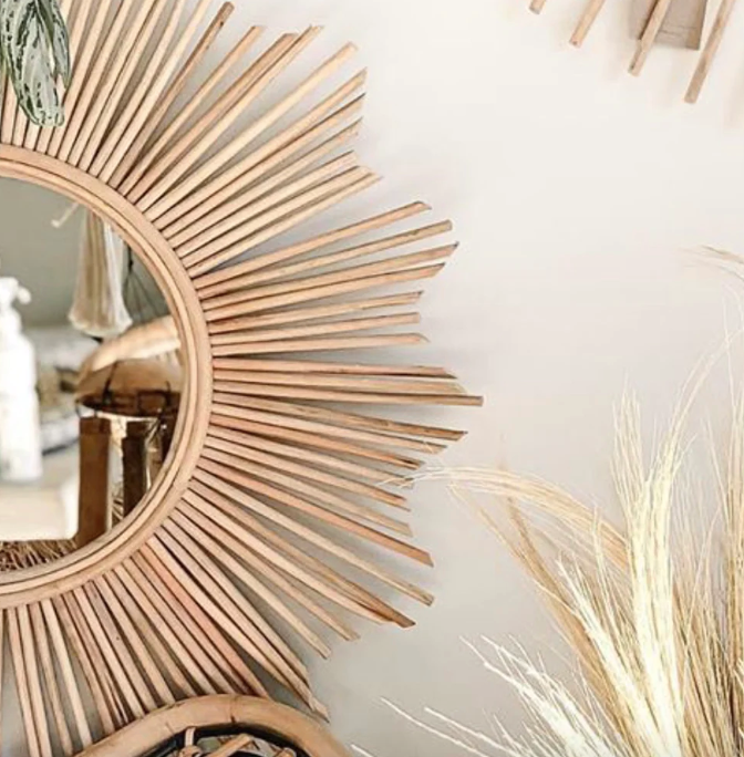 Sunburst Rattan Mirror- retail $590 (*6 Available) – Sell My Stuff ...