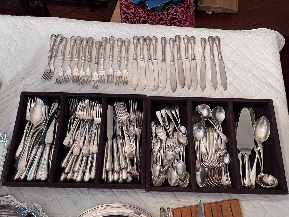 Birks Regency Plate Flatware Set "Queen Mary"- Service for 12 – Sell My ...
