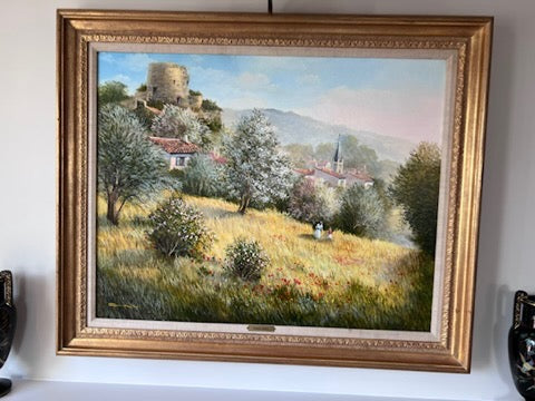 Original French Impressionist Oil Painting by Raymond Quence- 42"x35 ...