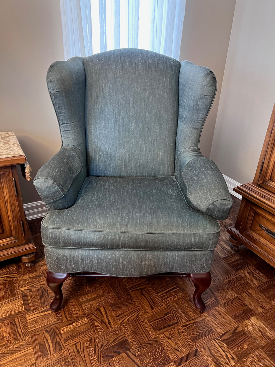 Vintage Sklar-Peppler Green Wingback Chair – Sell My Stuff Canada ...