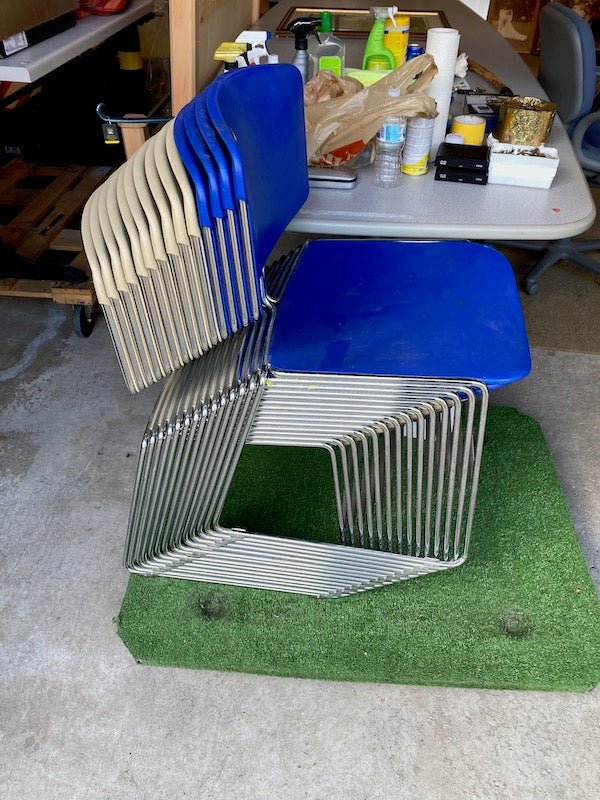 SET OF 14 VINTAGE Stacking CHAIRS BY MAX STACKER FOR STEELCASE – Sell ...