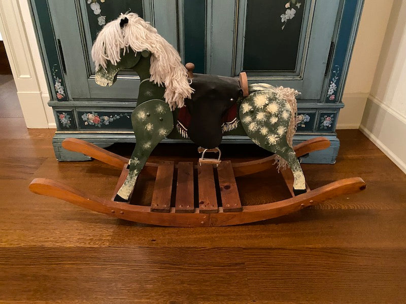 Handmade wooden rocking horse sale store