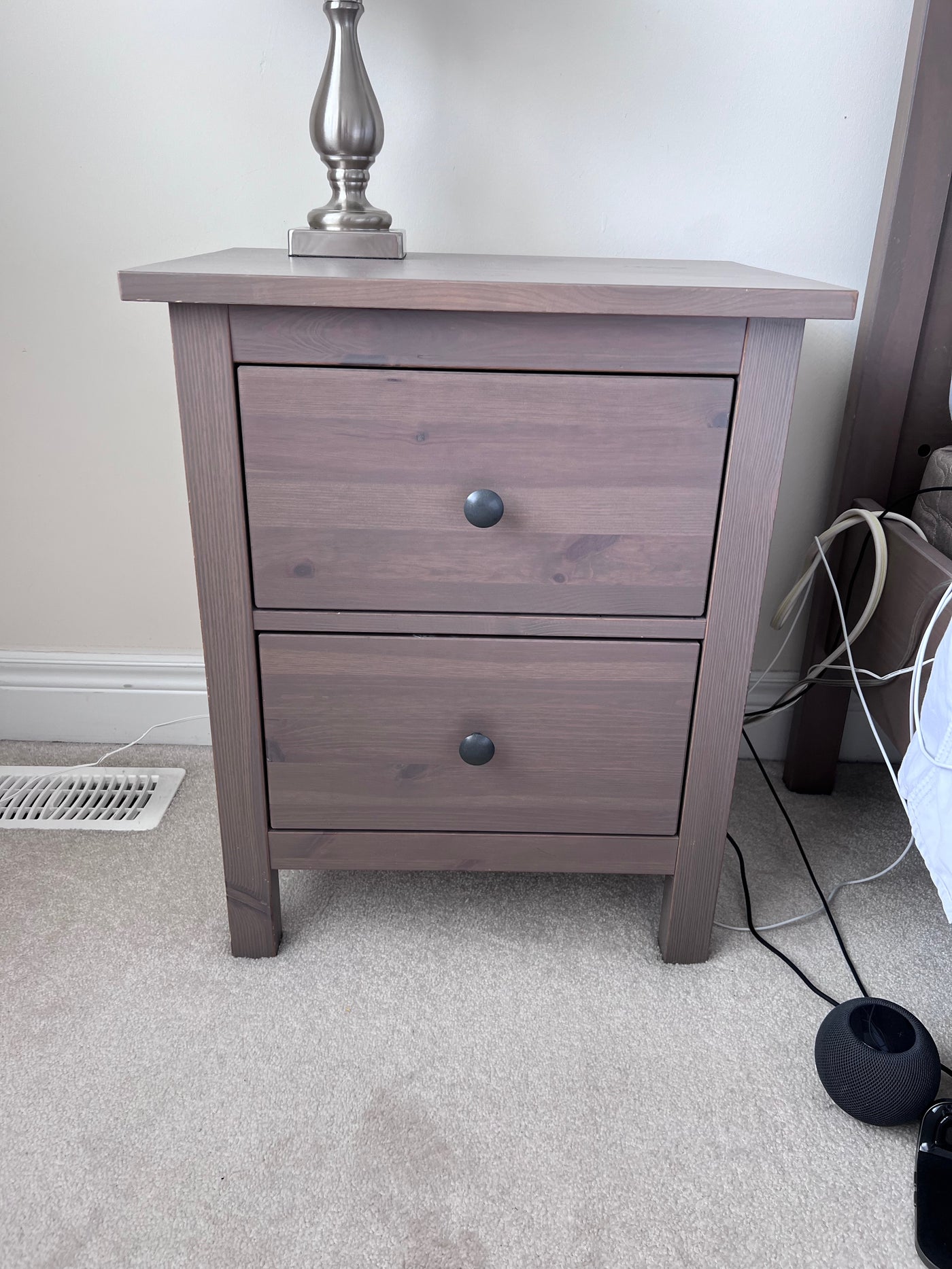 Hemnes nightstand gray store