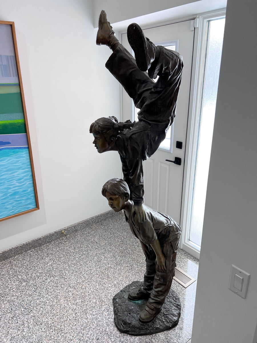 Large Bronze Statue- "Acrobat Kids"- 6.6ft – Sell My Stuff Canada ...