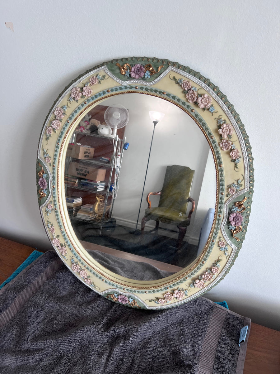 Ornate Round Mirror, with Floral Details – Sell My Stuff Canada ...